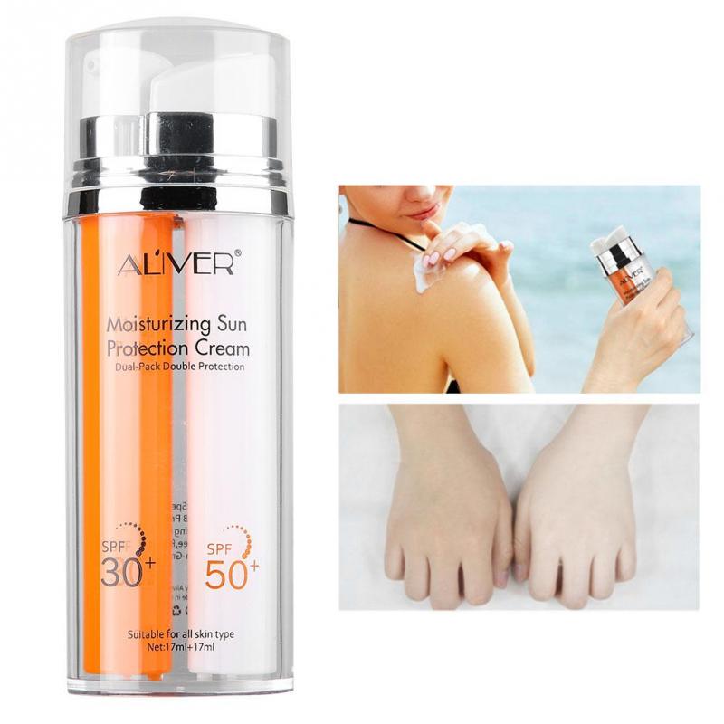 Buy SPF50+SPF30 Double Oil-free UV Face Care Sunblock Moisturizing ...