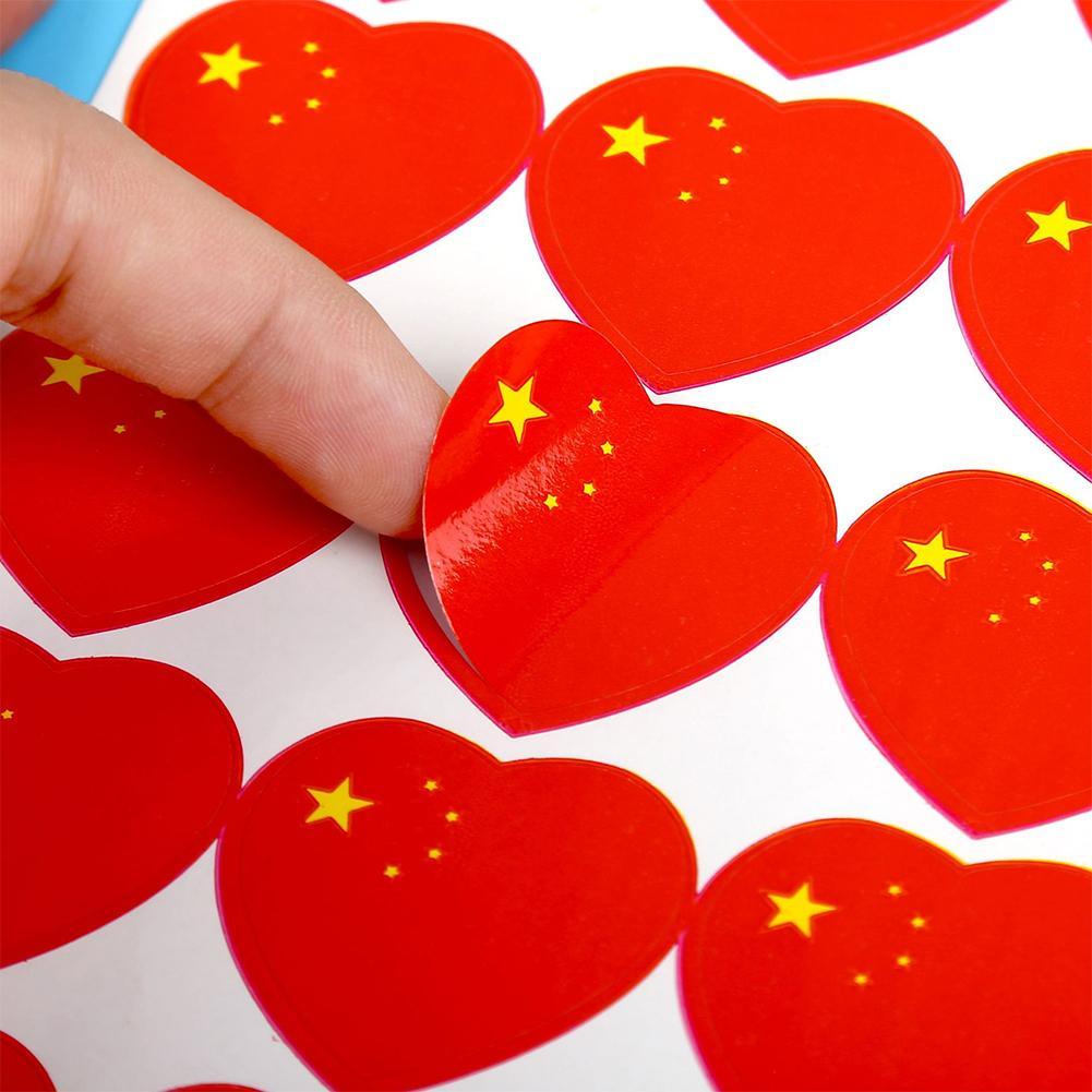 5 Sheets National Day China Flag Face Stickers Five-star Sticker Love ...