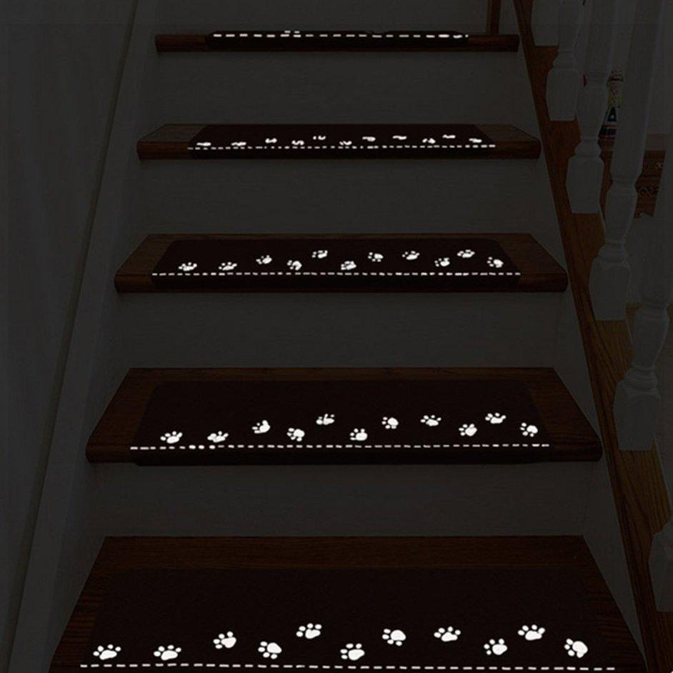 Stair Mat Luminous Self-adhesive Staircase Treads Mats Non-slip Bear ...