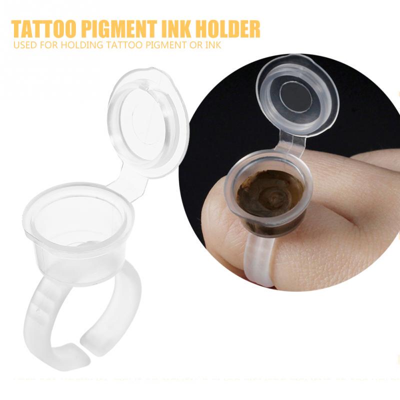 100Pcs Tattoo Ink Eyelash Extend Pigment Ink Holder Container Cup With ...