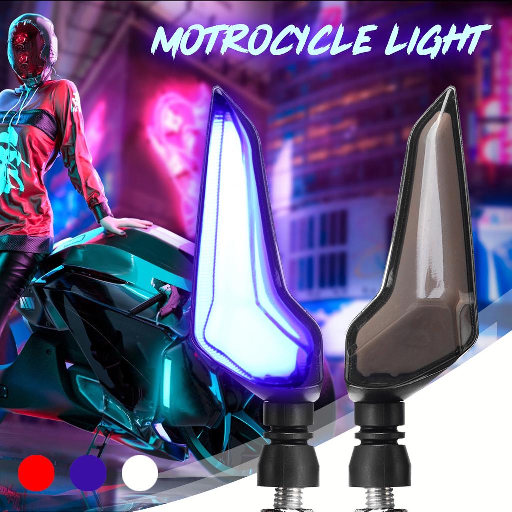 2pcs 12V LED Scooter Motorcycle Turn Signal Light Yellow Indicator ...
