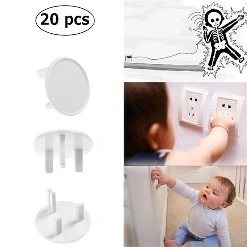 Buy 20pcs/set UK Power Plug Socket Cover Baby Child Safety Protector ...