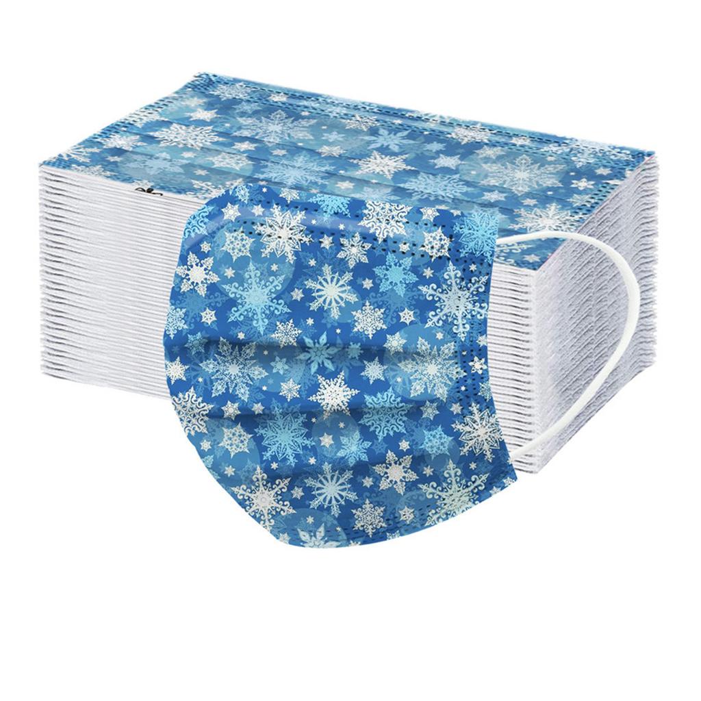 Buy Faye22 Children's Christmas Printed Disposable Mask Disposable Face ...