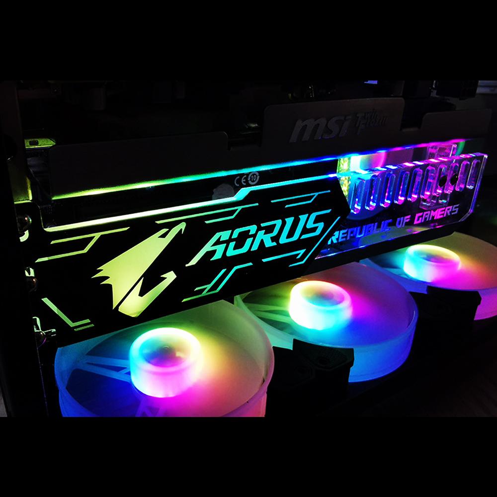 Buy Rgb25 Rgb Graphics Card Stgraphics Card Support Wiect 5V Big 4Pin ...