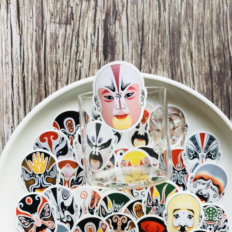 35Pcs Chinese Style Peking Opera Facebook Stickers for Skateboard Car ...