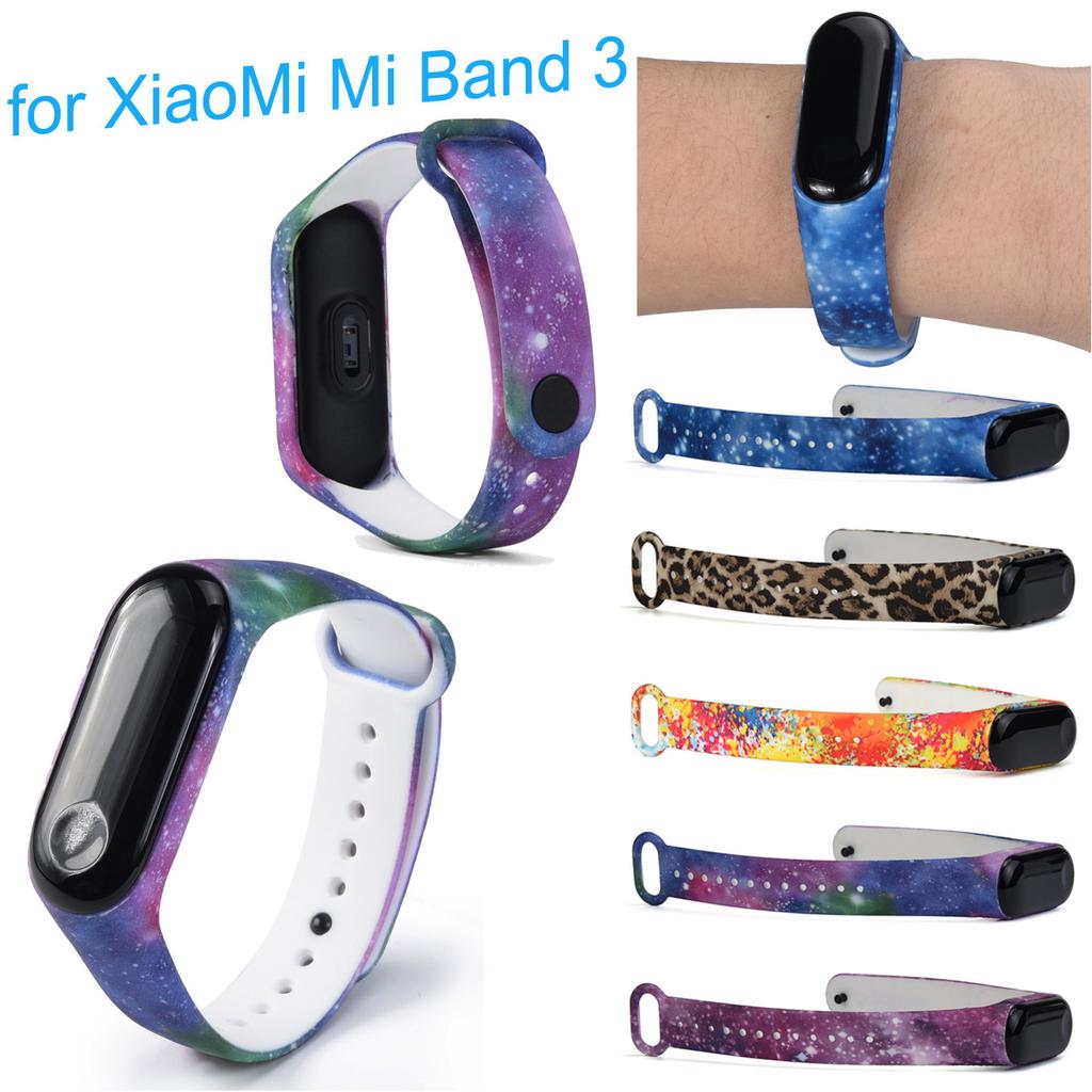 Buy Fashion Pattern TPU Smart Wrist Watch Strap for XiaoMi Mi Band 3 at ...