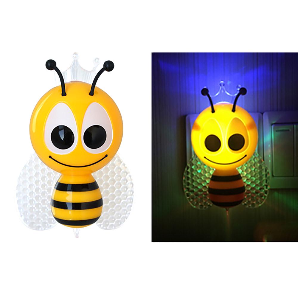 Buy EU Plug Lovely Cute Insect Bee Night Light Wall Lamp LED for Kids ...