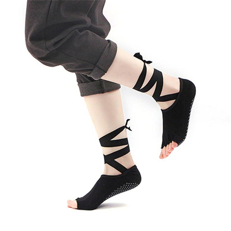 Buy Nessaj A Pair of Non Slip Silicone Bottom Socks Super Soft High ...