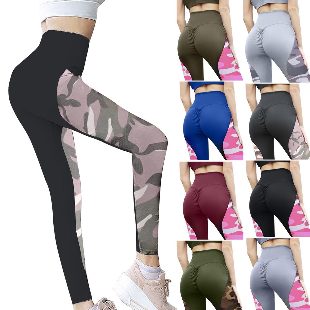 Buy Fashion Women's Hip Lift Camouflage Leggings Fitness Sports Running ...