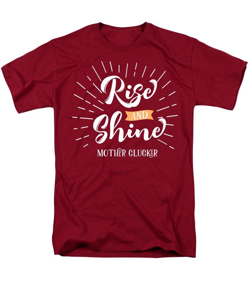 Cheap Men Premium Cotton rise and shine Print Tees Funny Harajuku Style ...