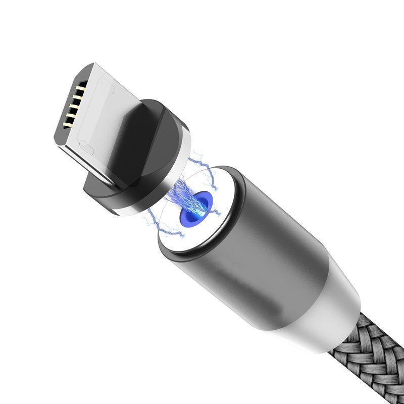 Buy Micro USB Type-C IOS Phone Nylon Magnetic Lighting Cable for ...
