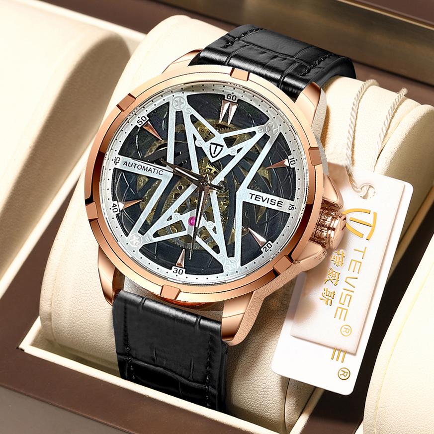 Cheap Tevise Men Casual Mechanical Sport Watch Automatic Skeleton ...