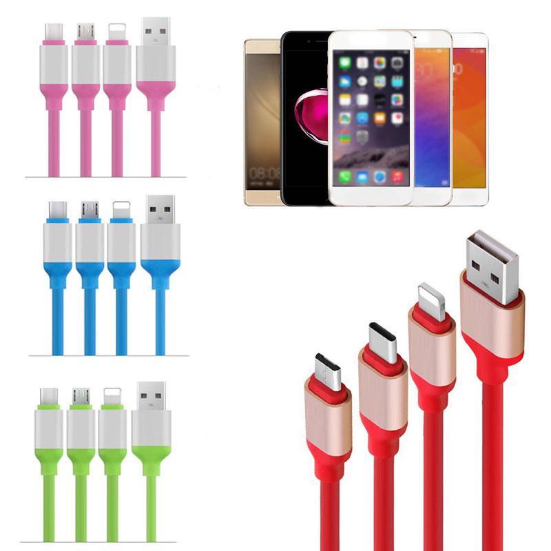 3 In1 Multi-Function For Iphone IOS/Micro USB/Type C New Charging Cable ...