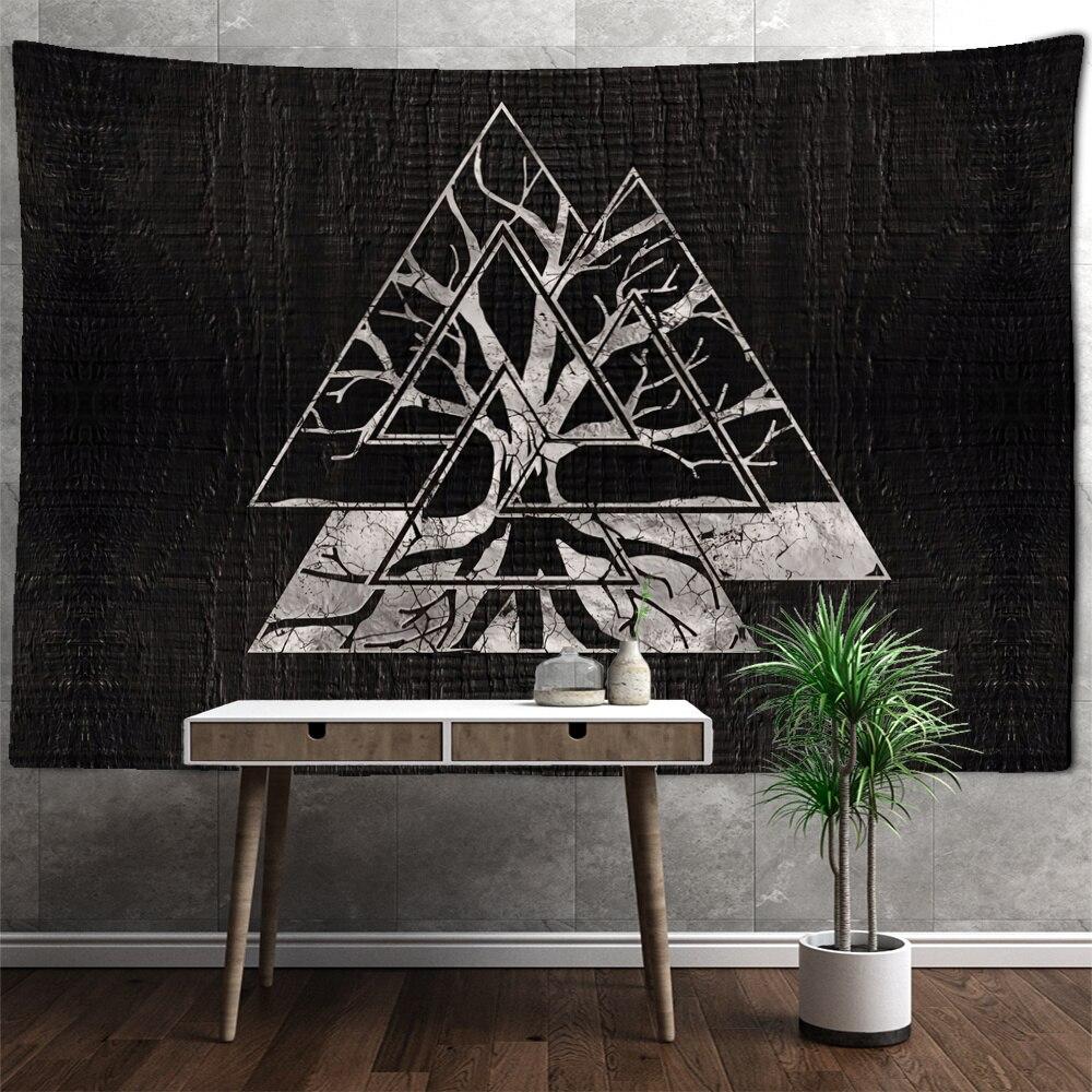 Buy Viking Rune Art Tapestry Wall Hanging Magic Beach Mat Bohemian ...