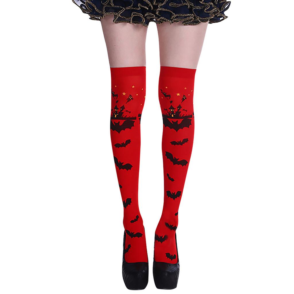 Cheap Halloween Print Stockings Long Tube Knee Socks Fancy Dress Party ...