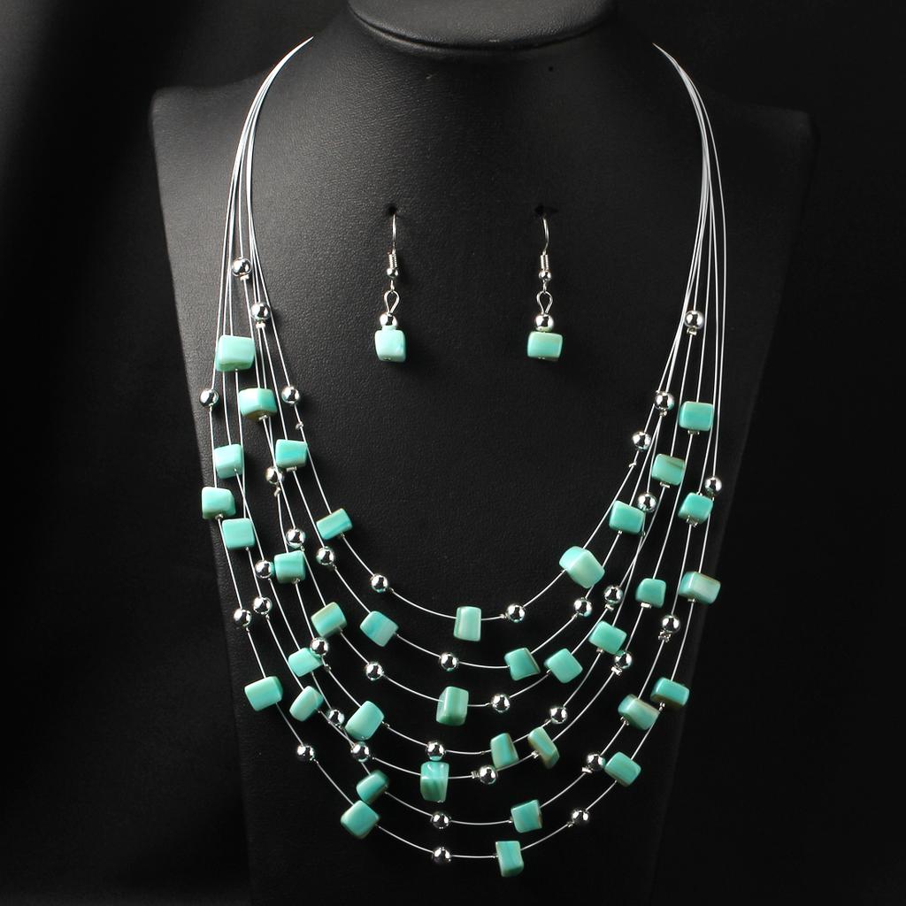 Cheap Exquisite Handmade Earrings Jewelry Necklace Pearl Multilayer ...