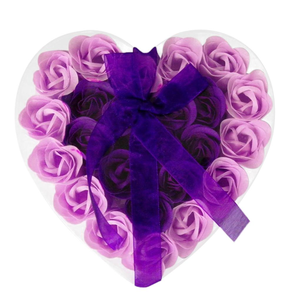 Buy 24Pcs Heart Scented Bath Body Petal Rose Flower Soap Wedding ...