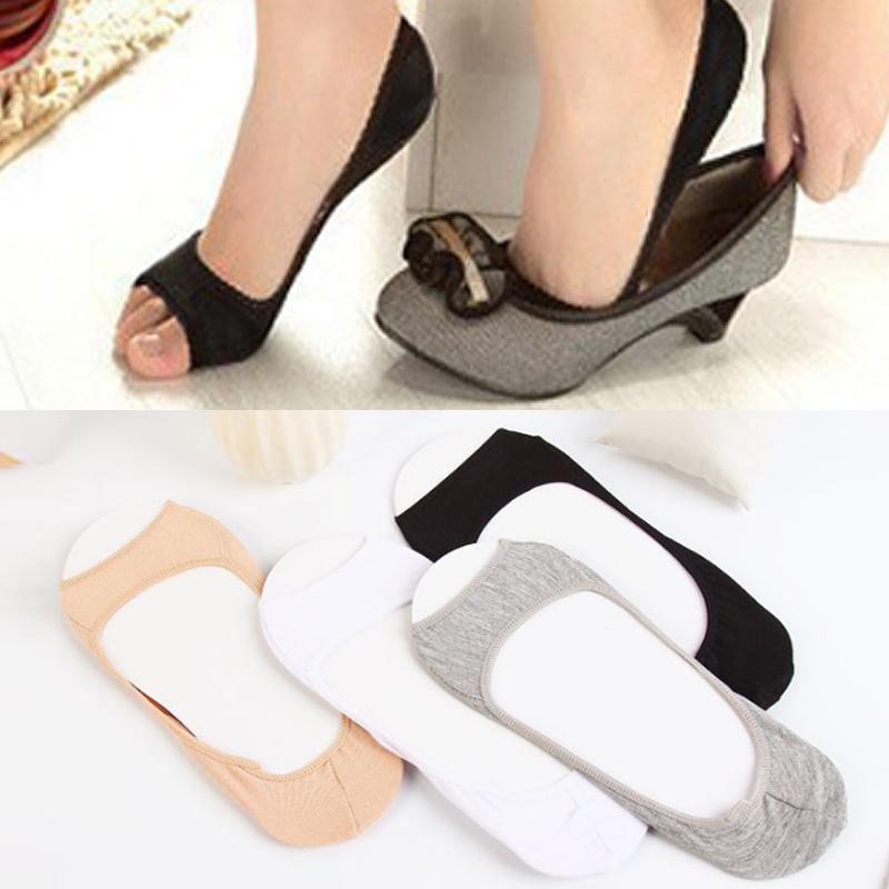 Buy Hot Women Elastic Invisible Liner Peds Low Cut Cotton Socks Fashion ...