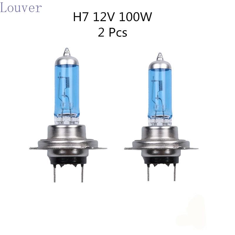 2 PCS H7 100W 12V Super Bright White Fog Bulb Headlight Car Headlight ...