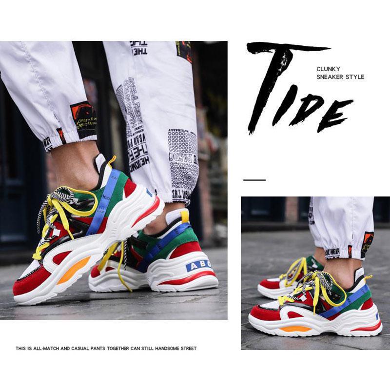 Buy Men Sneakers Outdoor Sport Clunky Shoes Athletic Sneakers Wear ...