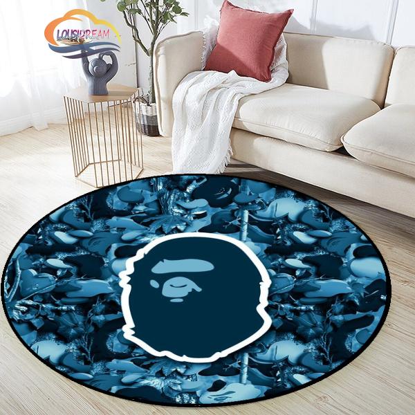 Buy bape cartoon Round Carpets For Living Room Bedroom Carpet Soft ...