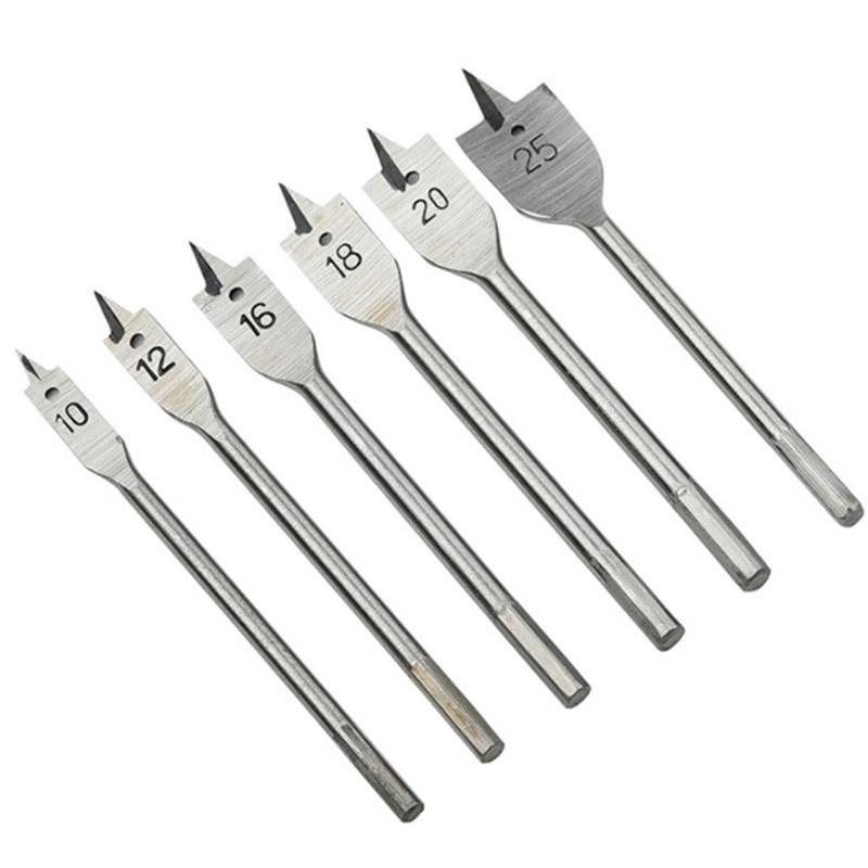 6pcs/15Pcs Set High Carbon Steel Hex Shank Spade Bits Flat Boring Bit ...