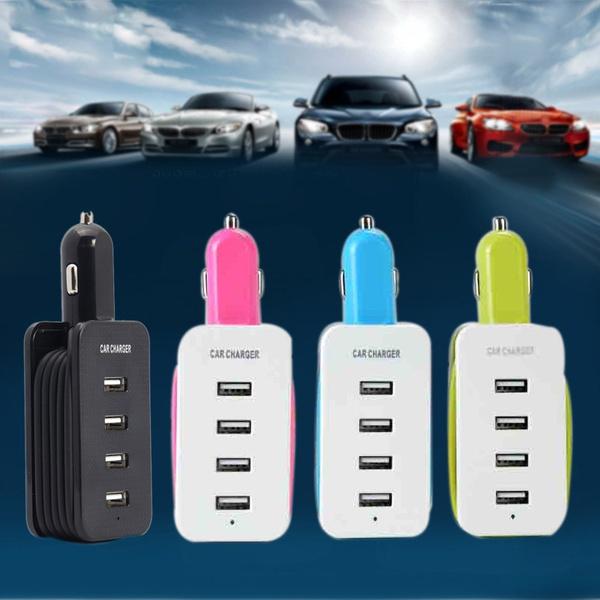 Buy C8 Car Universal Wired 12V 4Port USB DC Charger Adapter at ...