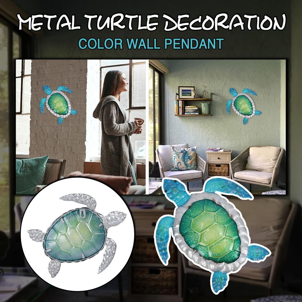 Buy Colorful Turtle Wall Art Iron Decoration Ocean Animal Home ...