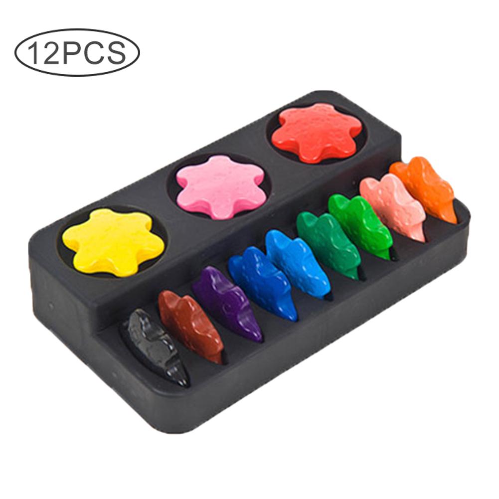 Buy 12 Colors Paint Crayons Drawing Wax Crayons Washable Edible Doodle ...