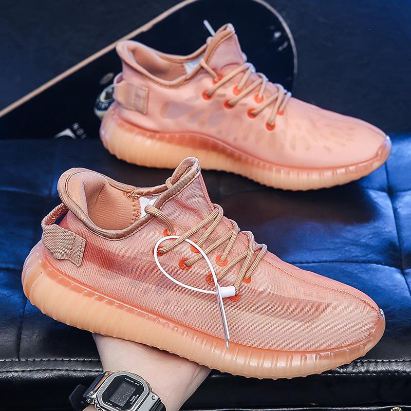 New Shoes Popcorn Spring Summer Couple Shoes Men's Shoes Flying Weaving ...