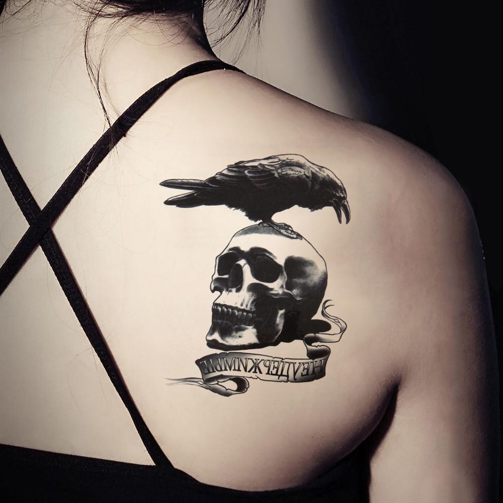 Buy Fashion Skull Skeletal Temporary Tattoo Stickers Waterproof Body ...