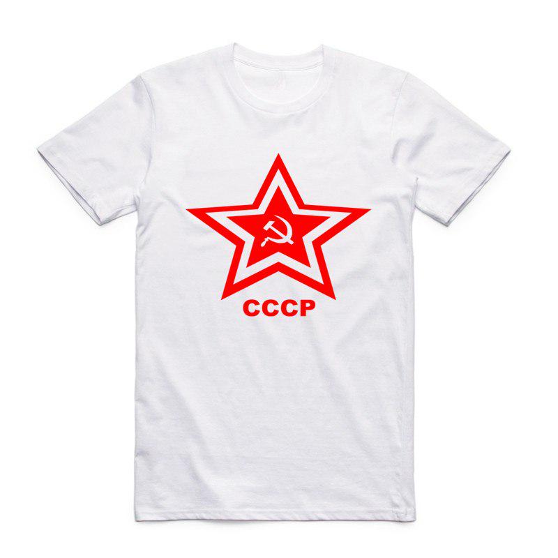 Buy Men And Ussr Soviet Union Moscow Russia T-Shirt O-Neck Short ...