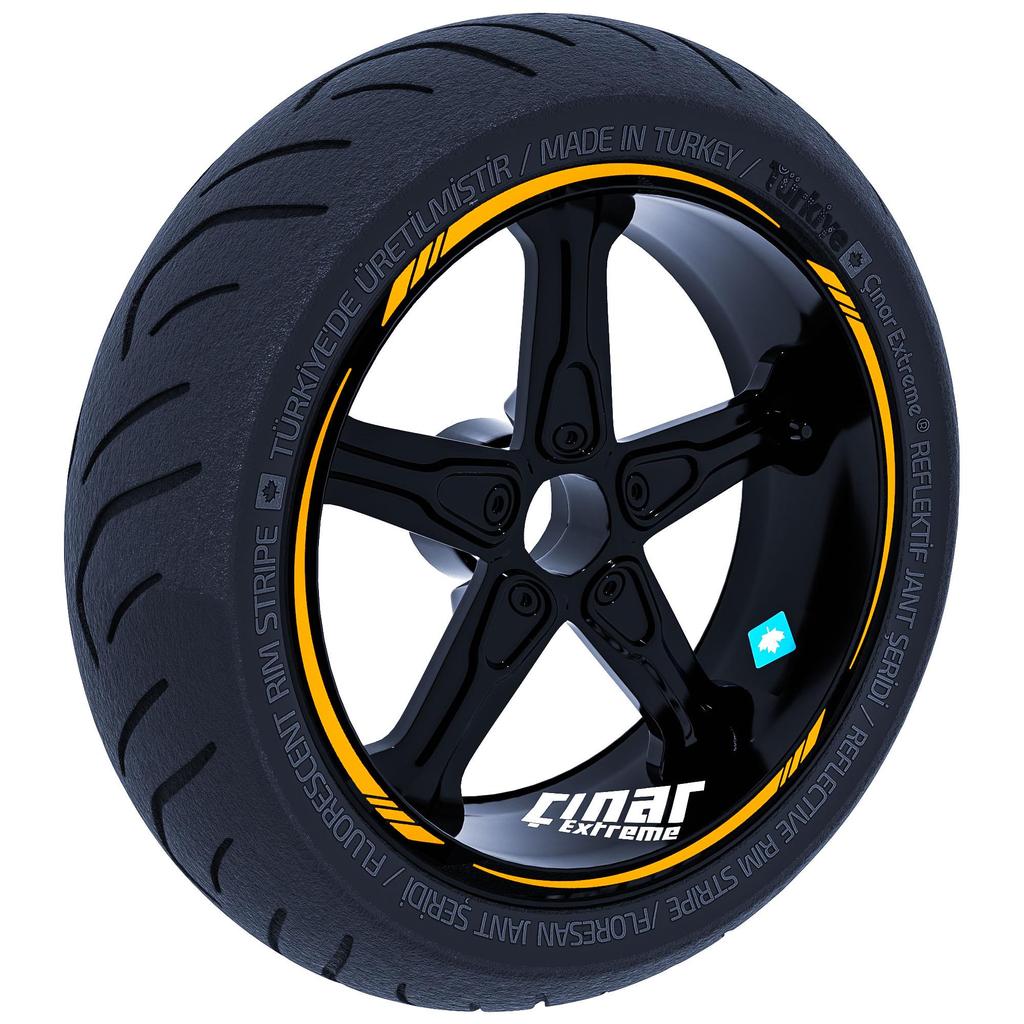 Buy Sharp Design Taxi Yellow Inner Outer Rim Set Rim Tape Wheel Stripes ...