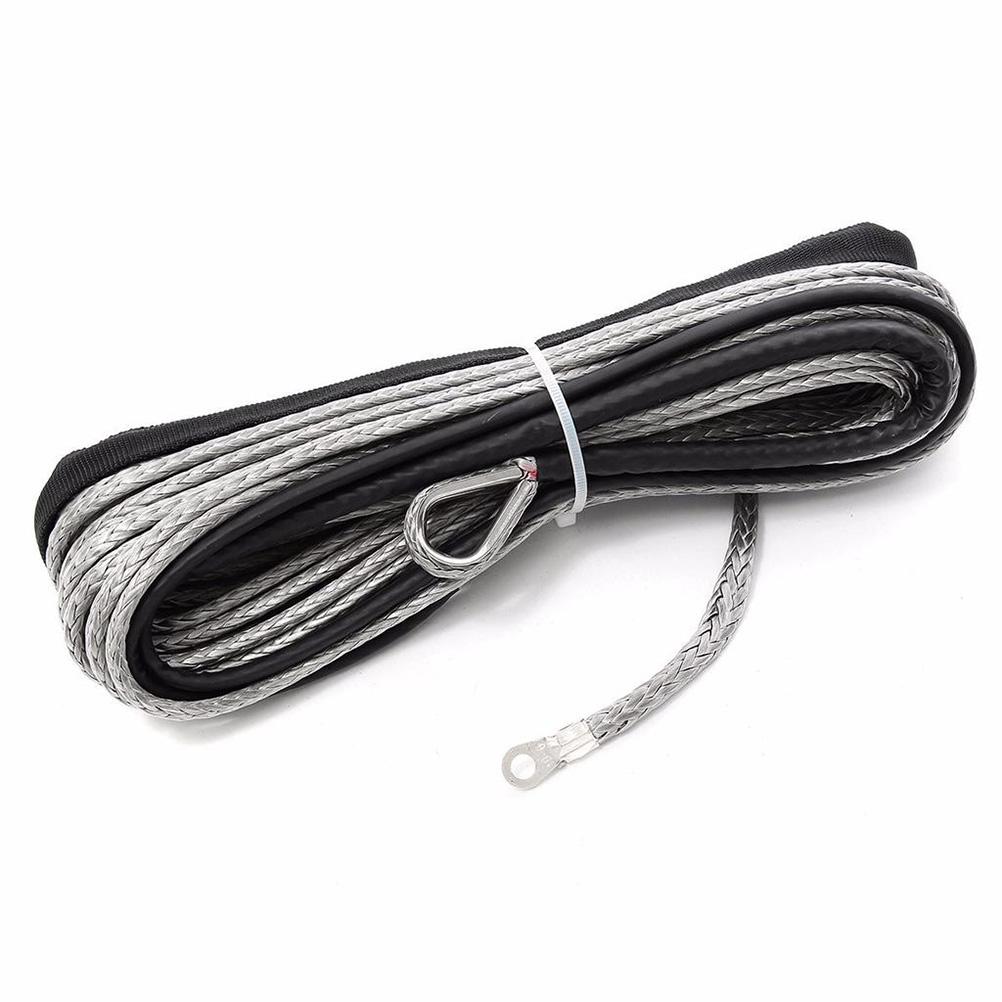 Buy Synthetic Winch Rope Heavy Duty Fastness Gray Tow Line Cable for ...