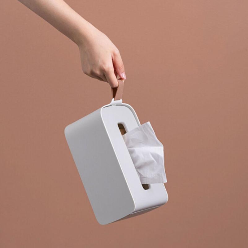 Buy Dustproof Container Tissue Box Organizer Paper Towel PP Portable ...