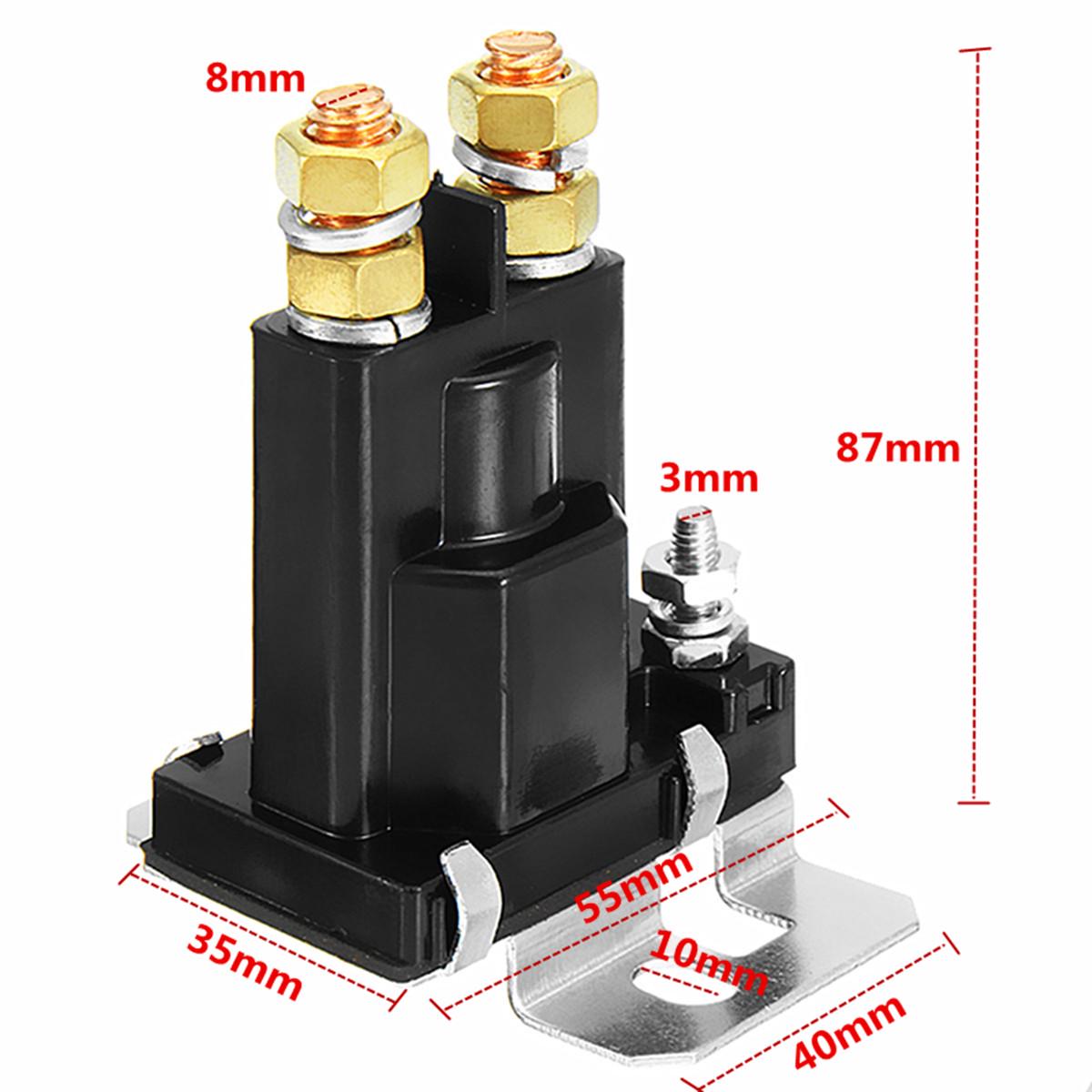 12V 500A AMP 4Pin DC High Current Relay Contactor Dual Battery Isolator ...