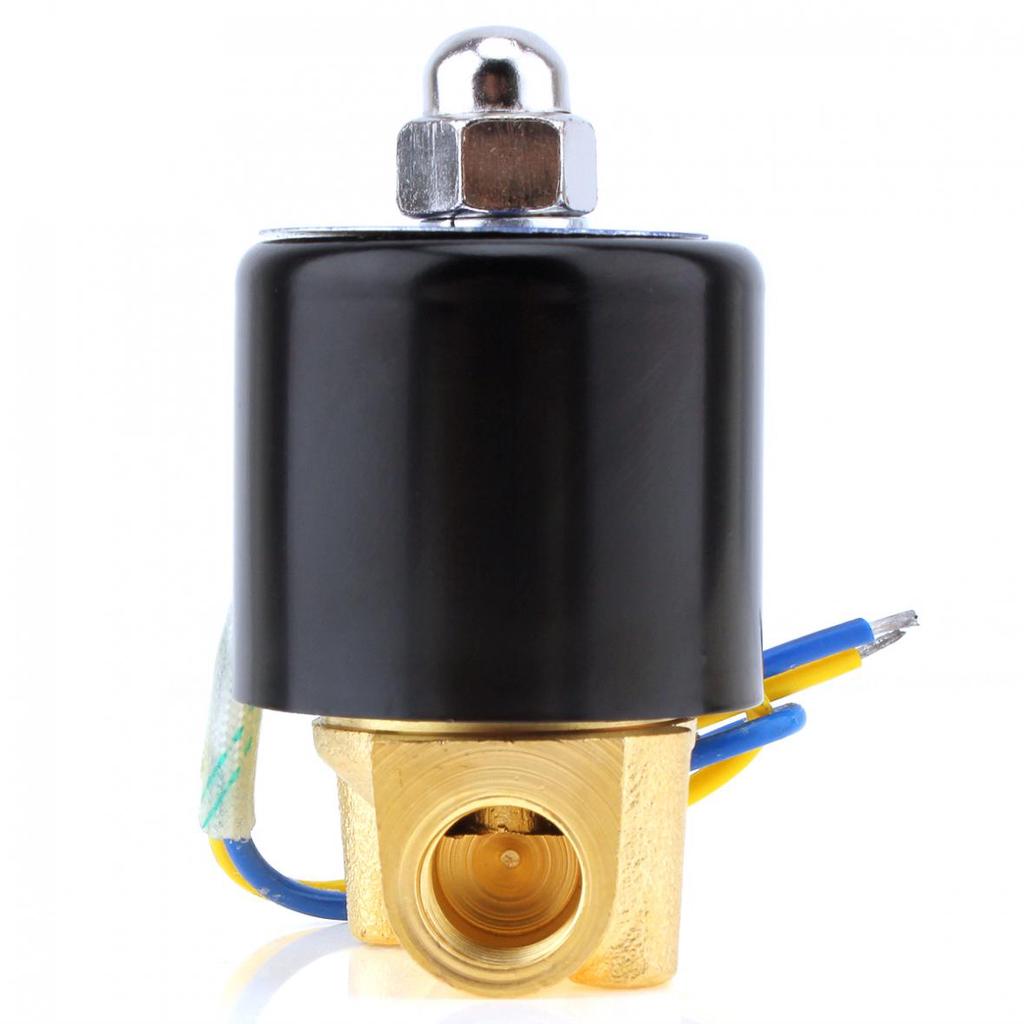 Solenoid Valve DC 12V 1/4" NPT N/C Brass Normally Closed Electric Valve ...