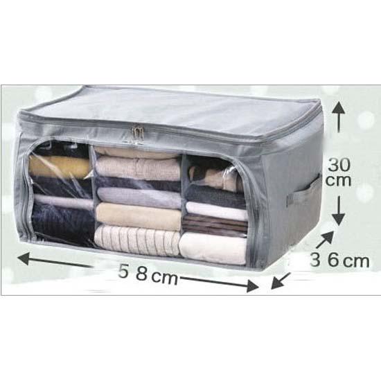 Cheap One-sided Perspective Foldable Home Storage Box Solid Color ...
