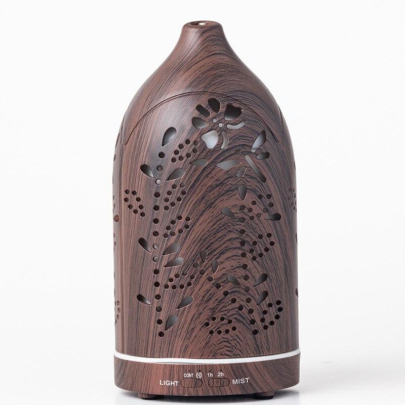 Cheap Wood Grain Hollow Out Carved Aromatherapy Essential Oil Diffuser ...