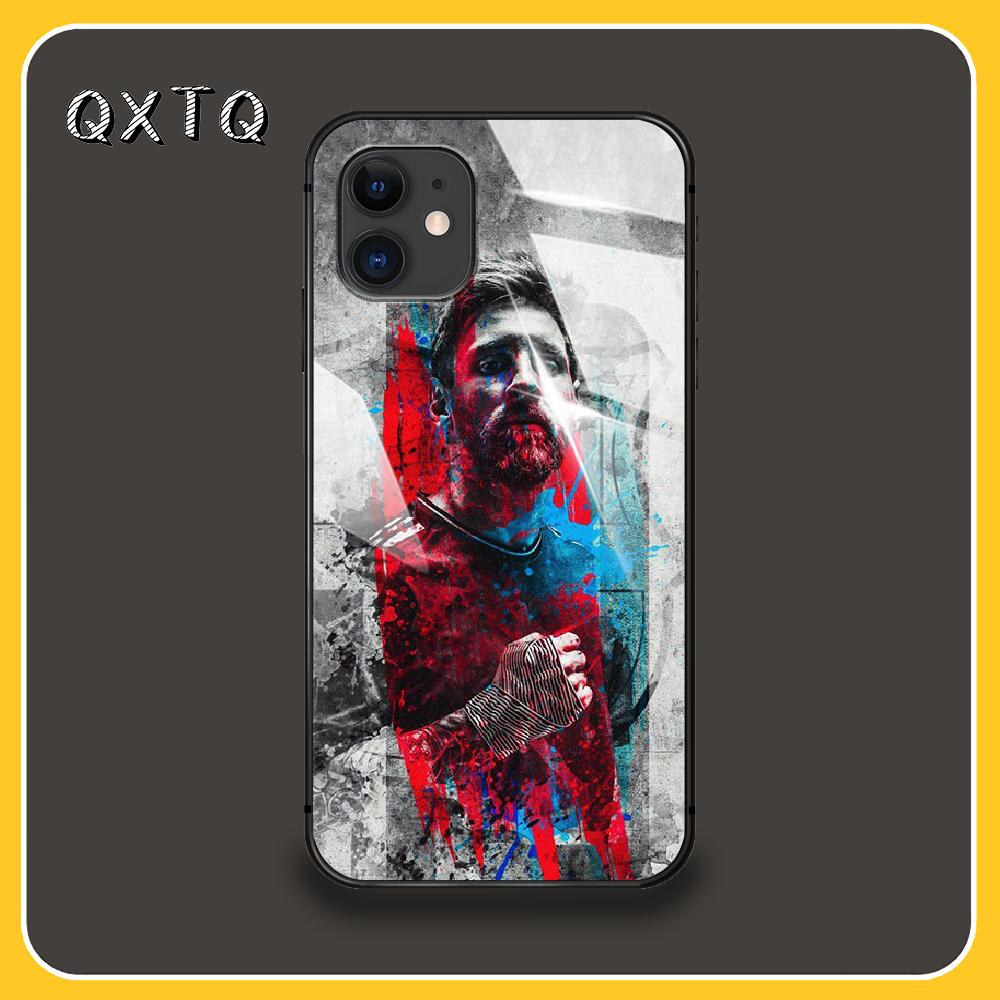 Buy Lionel Messi Football King Tempered Glass Phone Case Cover For ...