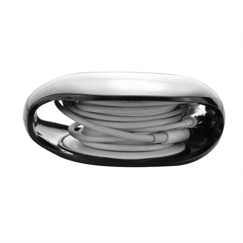 Ear Cables White Black Cord Tangle USB Cable Storage Case Portable ...