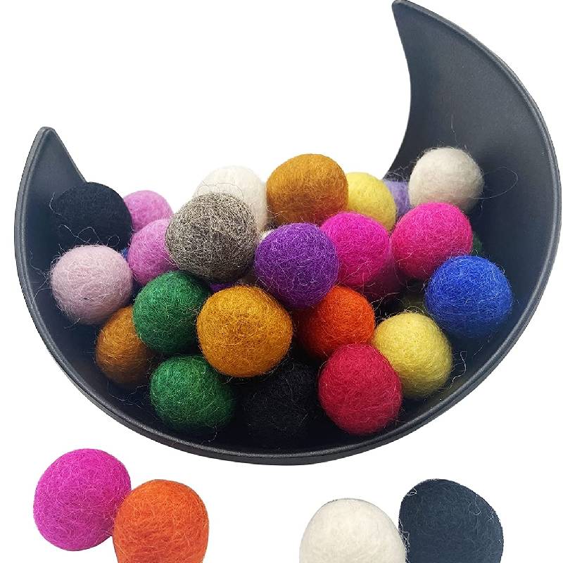 Satın alın Mix Color Wool Felt Balls Pure Wool Beads Craft Decorations ...