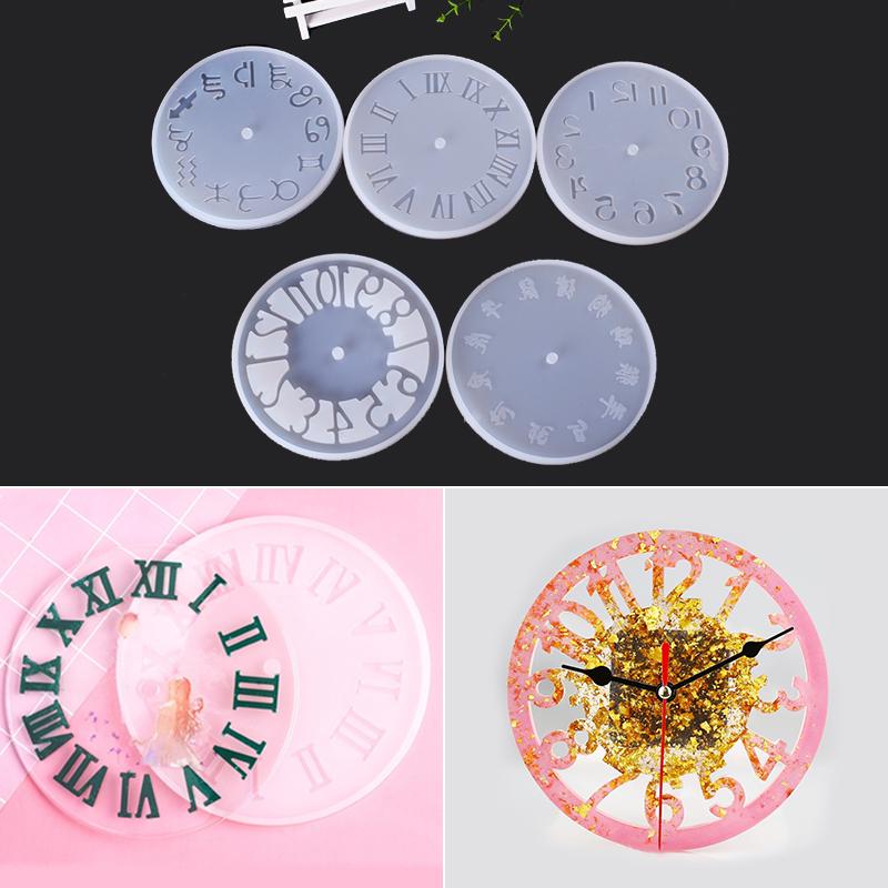 Buy Clock Silicone Resin Liquid Mold Pendant Casting Beads Crystal ...
