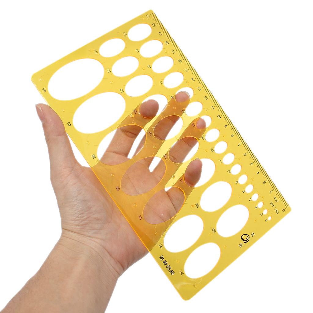 Buy Clear Ellipse Isometric Oval Template Geometry College Math Stencil ...