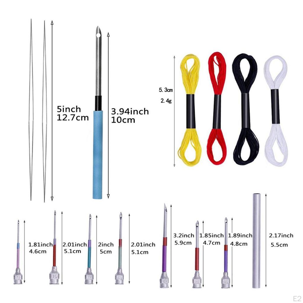 Buy Embroidery Kit Stitching Punch Sewing Pins Needles for Beginners 16 ...