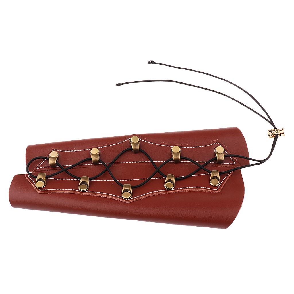 Archery Leather Protective Arm Guard Glove Bracer for Bow Hunting ...