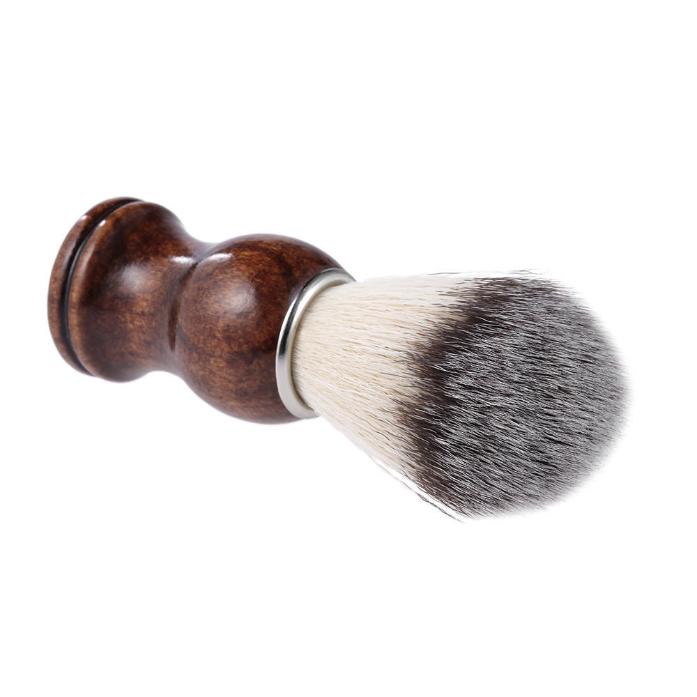 Buy Beard Shaving Brush Shaving Dusting Tool Men Wooden Handle Nylon ...