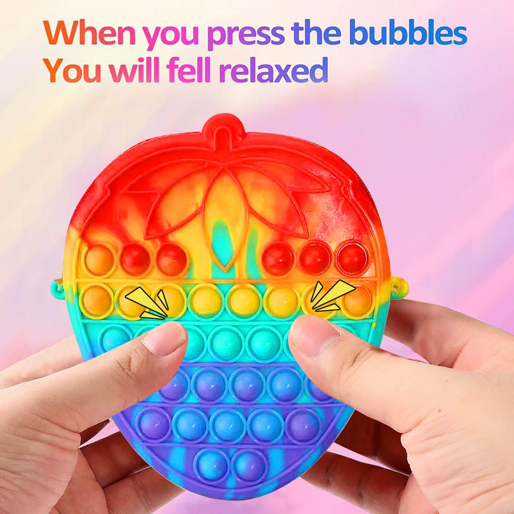 Kaufe Push Fidget Spielzeug Anhänger Tasche, Bubble Fidget Spielzeug ...