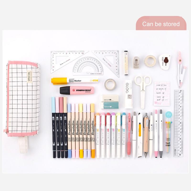 Buy Simple Large-capacity Pencil Case Multi-purpose Pen Curtain Student ...