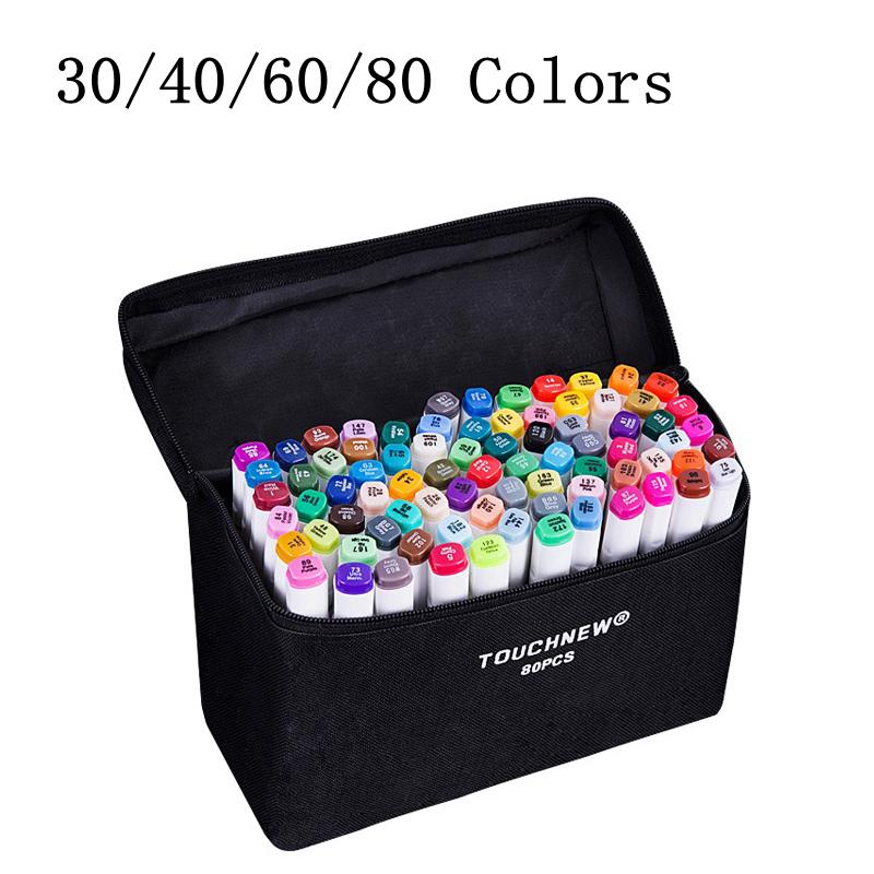 30/40 Color Art Markers Set Dual Headed Artist Sketch Oily Markers for ...